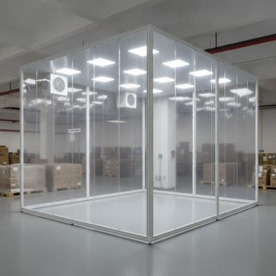 China Relocatable and Reconfigurable Softwall Cleanroom with More Than 350 Lux Lighting Level Ensuring Contamination Control Systems for sale