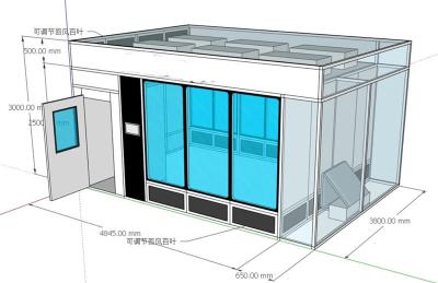 China Modular Cleanroom with 50mm Wall Thickness and Epoxy Flooring for Contamination Control for sale