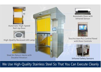 China Large Space Clean Room Shutter Door Air Shower For Cargo / Forklifts for sale