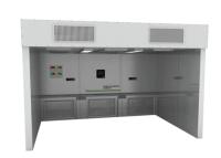 China Three Step Filtration Dispensing Booth With Air Speed Adjustable for sale