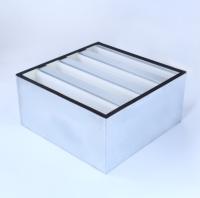 China V Bank Mini Pleat HEPA Air Filter H13 In Pharma Industry 10sqm Media Area for sale