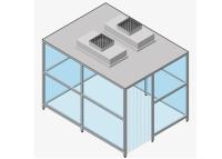 China Laboratory Softwall Clean Room With HEPA Filters / Movable Clean Booth for sale