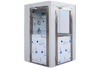 China Swing Door Corner Cleanroom Air Shower Auto Blowing Compact And Sound In Structure for sale