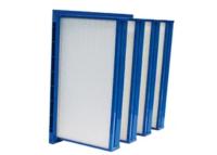 China Plastic Frame V Bank Pocket Air Filter Medium Efficiency 4500 m³/h Air Volume for sale