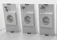 China Galvanized Aluminum HEPA Fan Filter Unit / FFU 1175x575mm For Clean Booth for sale