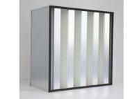 China High Air Flow V Bank Type HEPA Air Filter Low Resistance 595 * 595 *292 for sale