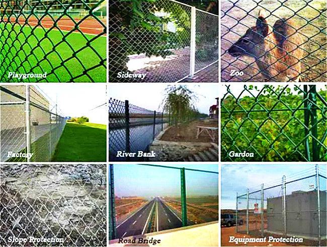 Easily Assembled 8ft PVC Coated Diamond Chain Link Fence 0