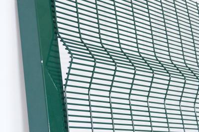 China 358 Burglar Fence Black Welded Wire Mesh Fencing Panels High Security for sale