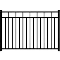 China Powder Coated 1.2m Metal Picket Fence Spear Top Design for sale