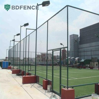 China Sports Field 48 Inch Chain Link Fence With Ball-Stop Netting for sale