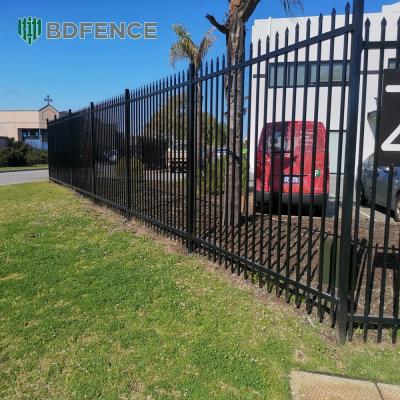 China Sleek Tubular Steel Fence Enhances Curb Appeal for sale