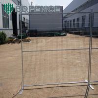 China AU Standard Temporary Fence Panels 2.1x2.4m Galvanized Steel Portable Construction Temp Fencing with Feet/Clamps for Safety for sale