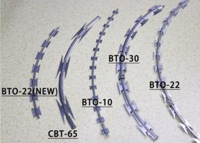 China Hot Dipped Galvanized steel 2mm Razor Coil Barbed Wire for sale