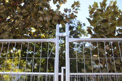 China Hdg W2.4m 32*1.5mm Temp Construction Fence for sale