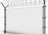 China 9 Gauge Galvanized Diamond Wire Mesh / PVC Plastic Vinyl Cyclone Chain Link Fence For Highway Railway Temporary for sale