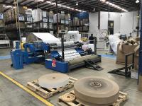 China 220V 380V 415V Paper Edge Protector Machine 125 - 600gsm Kraft Paper Slitter Rewinder for sale