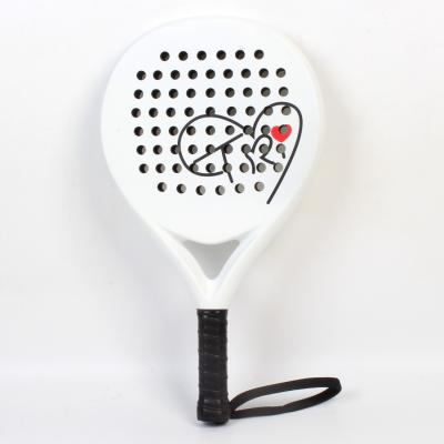 China Custom Logo Full Carbon 3K 12K 18K Padel Racket Carbon Fiber Woven Beach Tennis Racket for sale