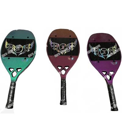 China Custom Carbon Fiber Beach Tennis Racket with Chameleon Painting 18K for sale