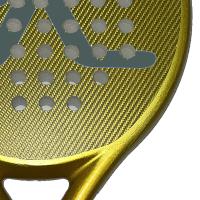 China Custom Galvanized Gold Padel Racket 1K Surface Material Padel and Beach Tennis Racket for sale