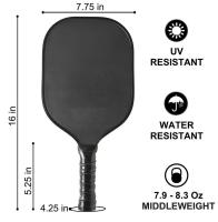 China USAPA Approved Carbon Cloth Pickleball Paddle 16mm Core for Tournament Play for sale