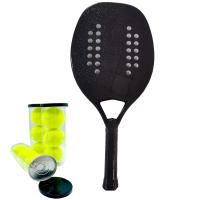 China Custom Durable Padel Racket 3k 12k 18k Carbon Fiber Beach Tennis Racquet for sale