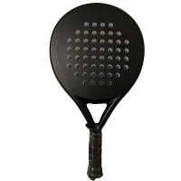 China Custom Logo 3K Carbon Padel Racket Round Shape Paddle Tennis Racket 38mm Core for sale