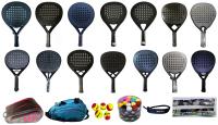 China Custom Logo High-End Padel Racket Racket Shape Factory Price 38mm Core 500g Weight for sale