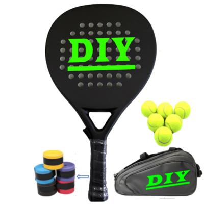 China Custom 26mm High Power Padel Racket 12K Carbon Fiber 360g for sale