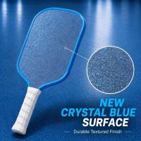 China OEM Pickleball Paddle, Crystal Blue Durable Surface, Textured Carbon Fiber Face Foam Core for sale