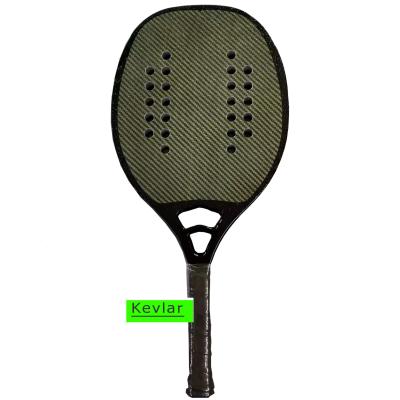 China Kevlar Carbon Beach Tennis Racket 18mm Core Enduring Paddle Racket for Beach Tennis for sale