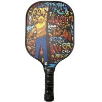 China Custom Professional PVC Carbon Fiber Padel Racket 38mm Core Glass Fiber Padel Racket for sale
