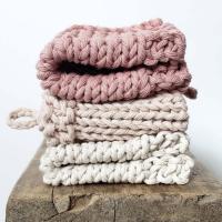 China Y-F Neutral Large Washcloth Crochet Dishcloth Cotton Wash Cloths Kitchen Rags Dish Rag Durable Dishcloth for sale
