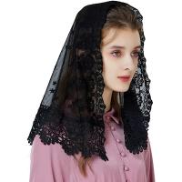 China Y-Z White Bridal Embroidery Flower Lace Edged Bridal Veils for Hijab Ladies Women Shawl Muslim Veil Wedding for sale