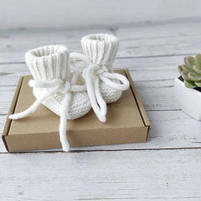 China Y-Z Knitted Breathable Fluffy Ruffle Comfortable Newborn Toddler Kids Baby Pastel Socks Shoes Booties for sale