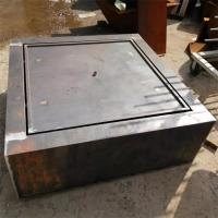 China Garden Decoration Rusted Orange Corten Steel Fountain Square Water Table for sale