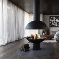 China Indoor Hanging Fireplace Modern Suspended Rotating Wood Burning Stove with Diameter Options and Carbon Steel Material for Heating for sale