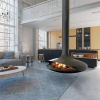China fireplace design villaspecific hanging stove hanging round stove fireplace for sale