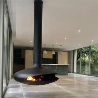 China fireplace indoor luxury indoor fireplace rotating spherical fireplace suspended wood burning stove for sale