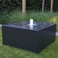 China 800mm Powder Coated Metal Square Garden Fountains Steel for sale