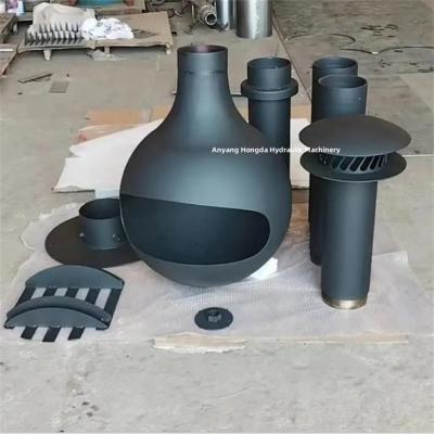 China Hotel And Indoor Decorative Suspended Fireplace Wood Burning Steel Stove for sale