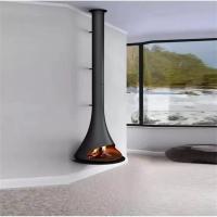 China Suspended Steel Fireplace 700mm Indoor Decorative Wood Burning Stove Hanging for sale