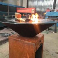 China Corten Steel Fire Pit BBQ Barbecue Grills For Outdoor Cooking for sale