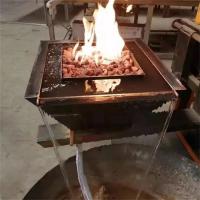 China Corten Steel Gas Fire Water Bowl Water Features Swimming Pool for sale