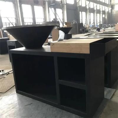 China Outdoor Wood Burning Black Painted Steel Bbq Fire Pit Grills For Cooking for sale