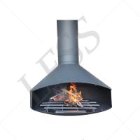 China indoor contemporary indoor fireplace carbon steel wood burning stove rotating spherical for sale