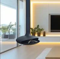 China hanging round stove fireplace rotating spherical suspended for sale