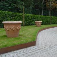 China 175cm Rusty Corten Garden Lawn Edging Metal Border Edge For Garden Landscraping for sale