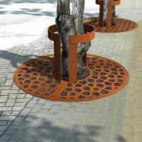 China Outdoor Decor Rusty Corten Steel Bollard Light For Garden Lawn for sale