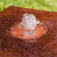 China Garden Decoration Rusted Orange Corten Steel Fountain Square Water Table for sale