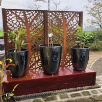 China Steel Privacy Screen Panel Garden And Home Metal Wall Art Rusty Corten for sale